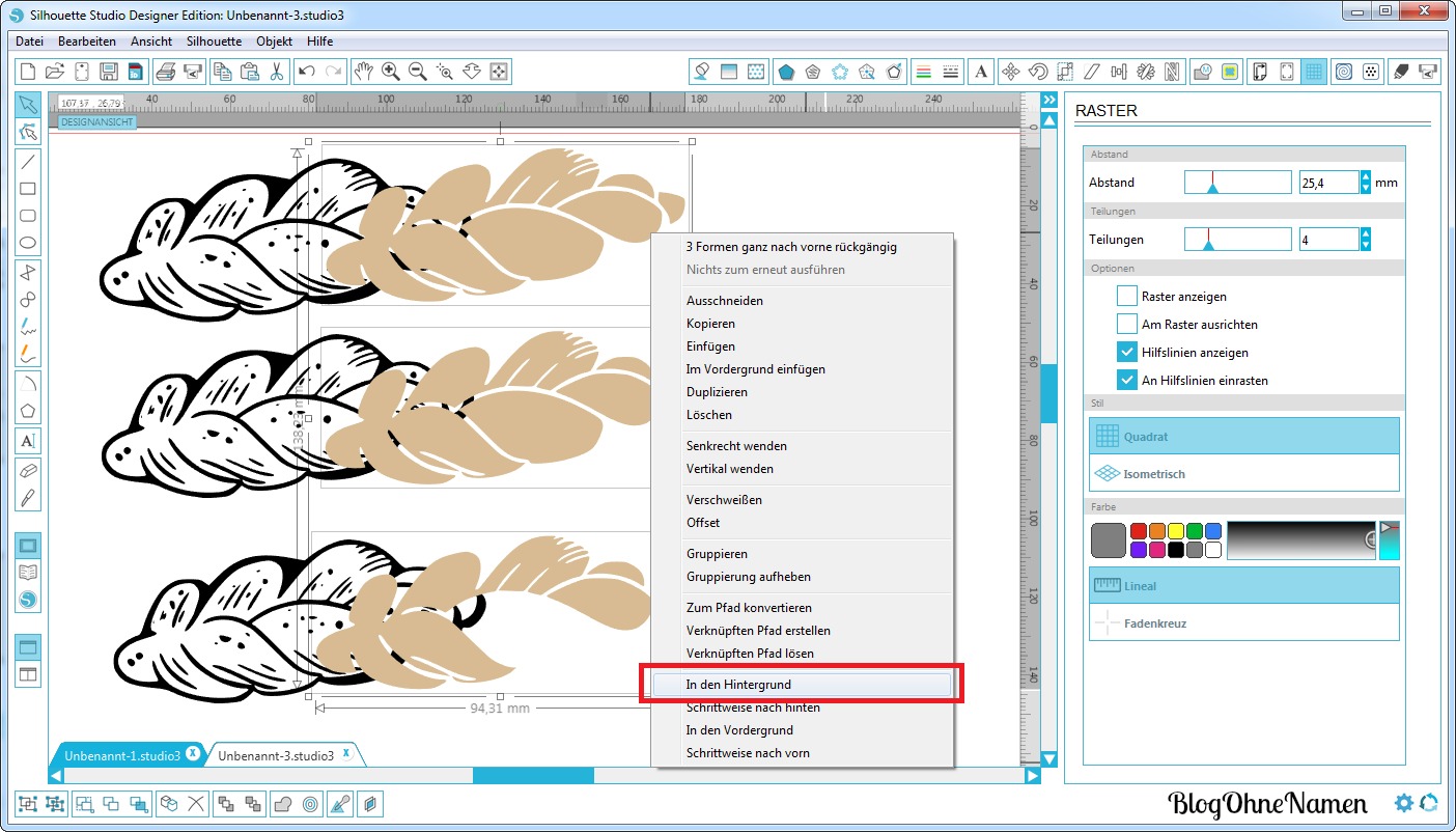 Plotter-Anleitung: Mehrfarbig plotten mit Doodle Dateien - Blog ohne Namen